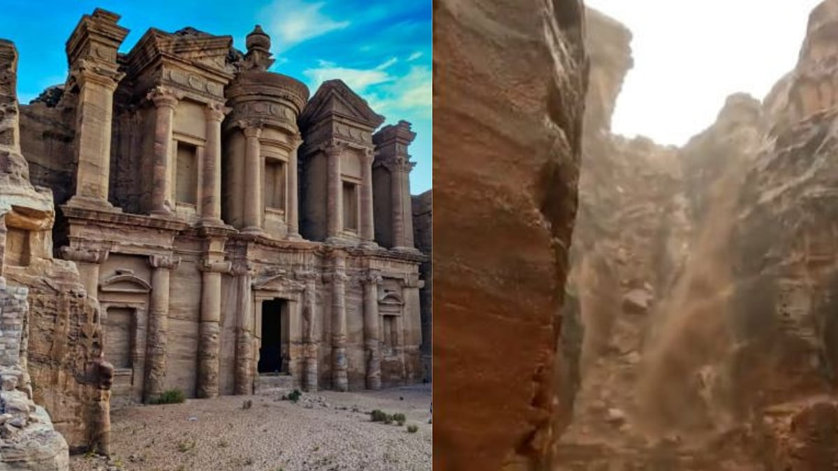 WATCH: Tourists escape as World Heritage site Petra flooded; Jordan hit ...