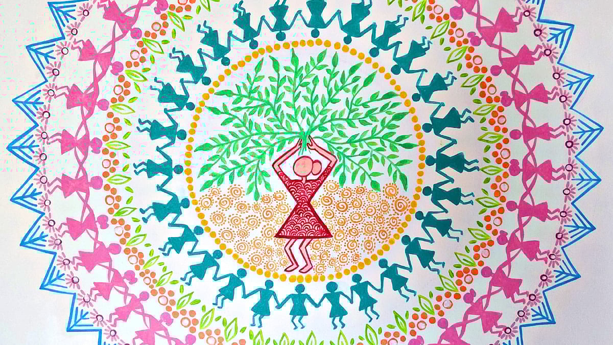 Bhopal: City artist’s Mandana artwork depicts gender equality