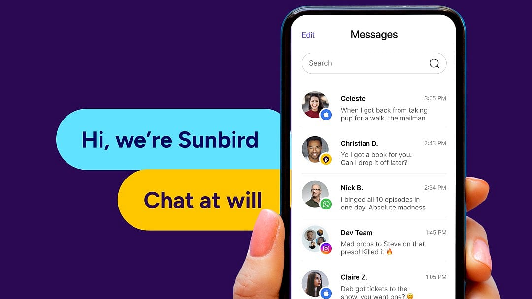 Sunbird App Brings Unified Messaging with iMessage on Android to India