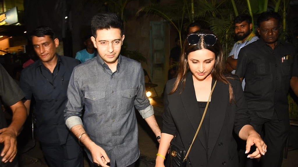 Watch: Raghav Chadha holds girlfriend Parineeti Chopra close as they get papped after dinner ...