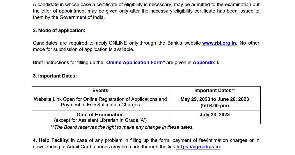 RBI begins registration for various posts, apply online at rbi.org.in ...
