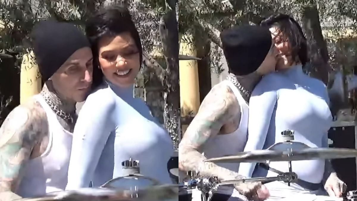 WATCH: Kourtney Kardashian, Travis Barker Reveal Sex Of Their First Child In Adorable Drumroll Video