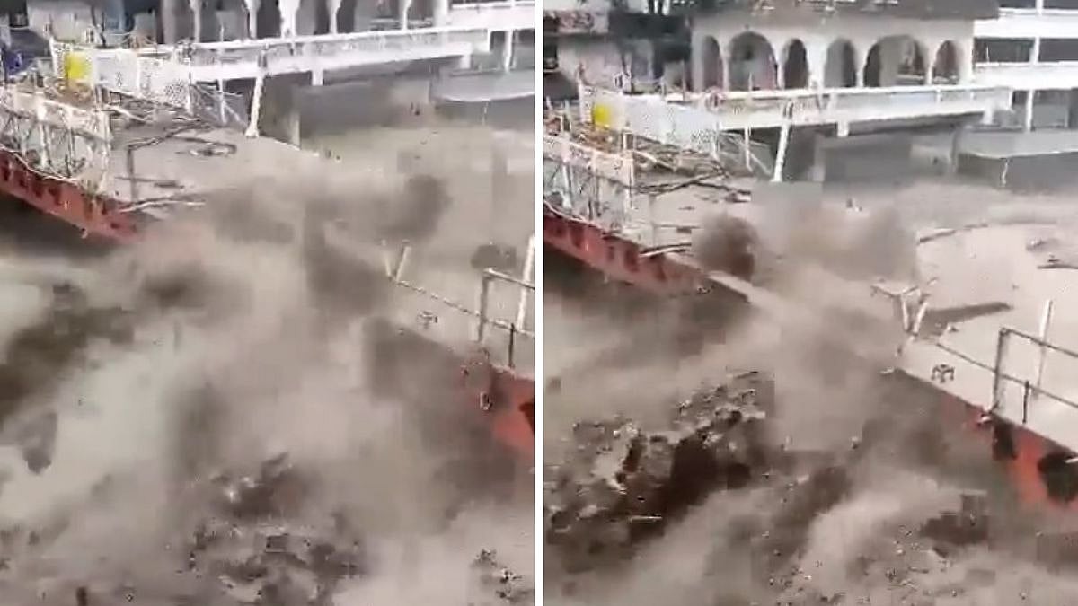 Himachal Floods Videos & Pictures: Bridge Connecting Gurudwara ...