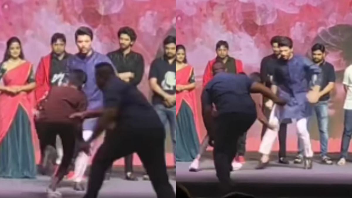 On Camera: Vijay Deverakonda's Fan Jumps On Stage To Touch His Feet ...