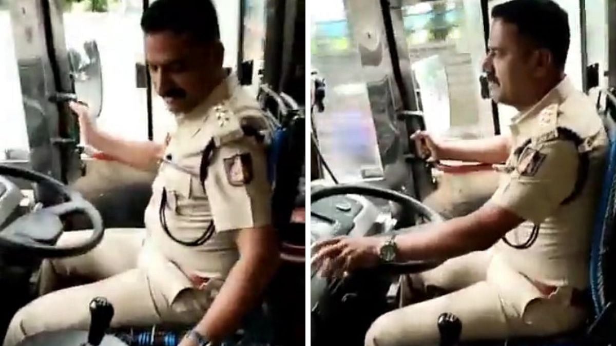 Bengaluru Cop Takes Transport Bus Wheel After Driver Falls Sick Amid ...