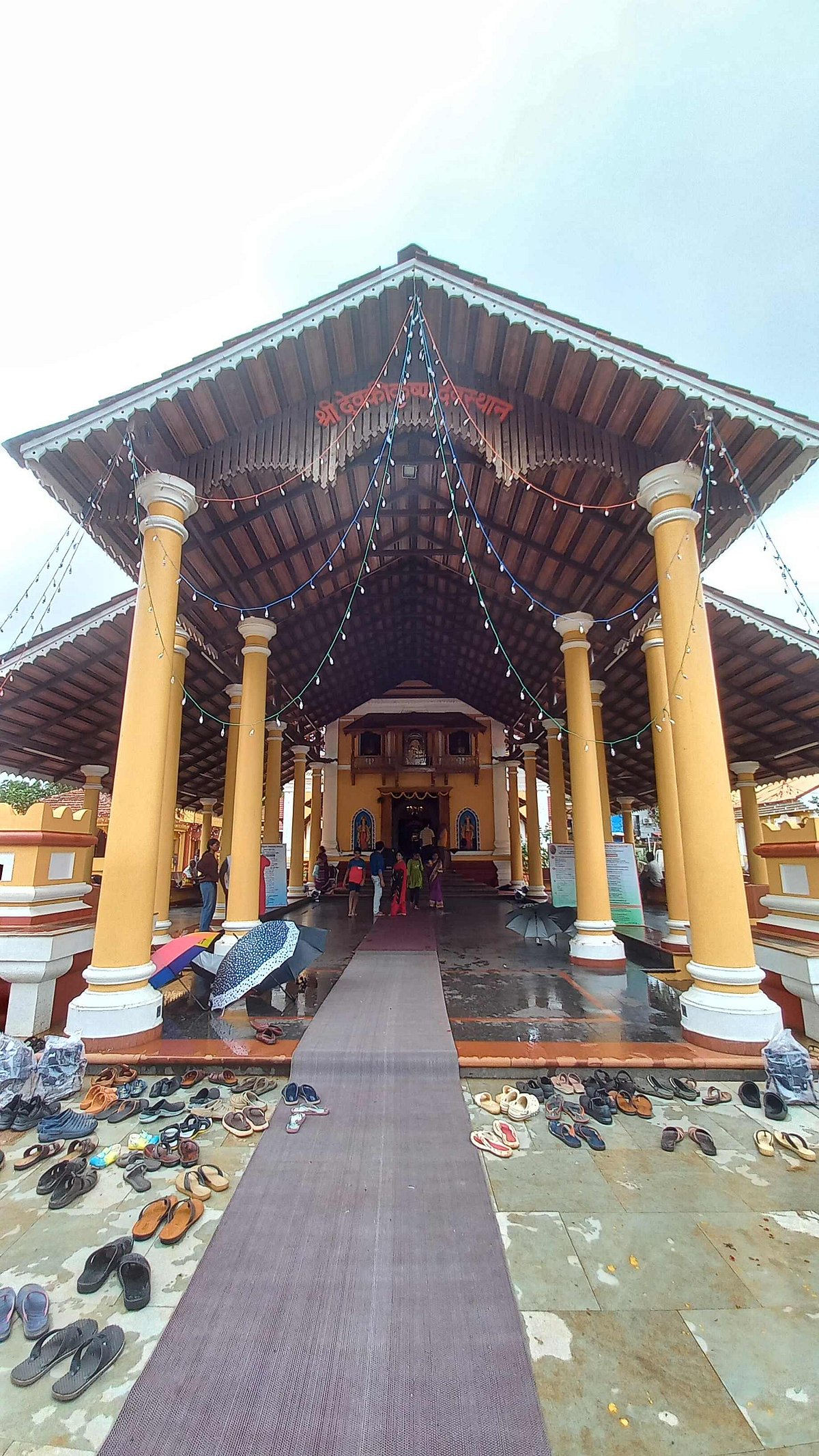 Stage set for Chikal Kalo at Devaki Krishna temple in Marcel, Goa