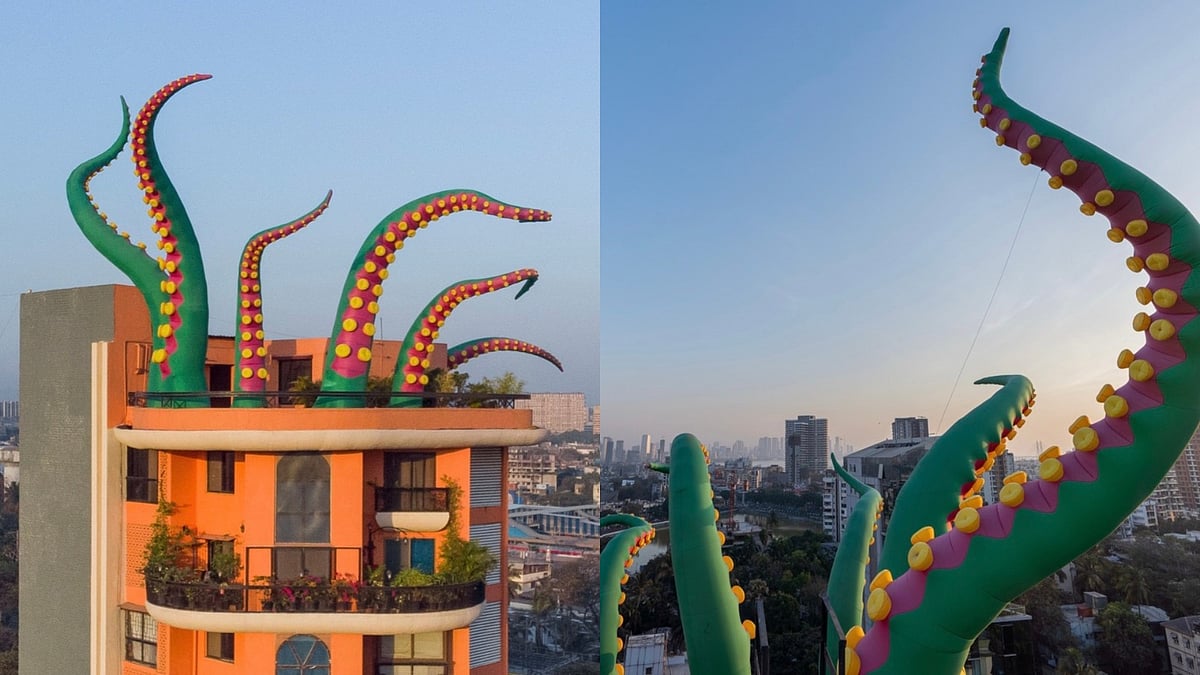 Filthy Luker's Giant Tentacles Installation Art In Mumbai