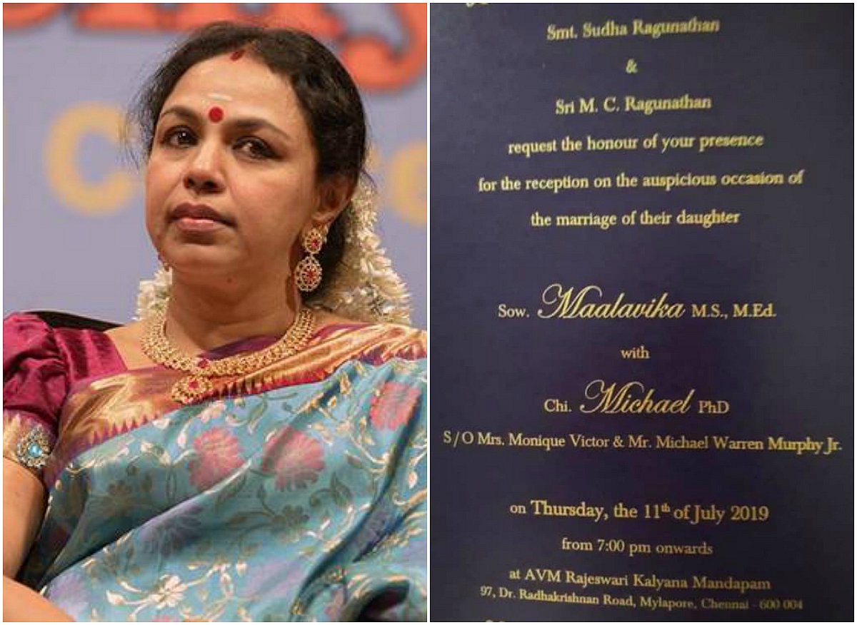 Sudha ragunathan’s daughter marries christian: Brahmin associations ...