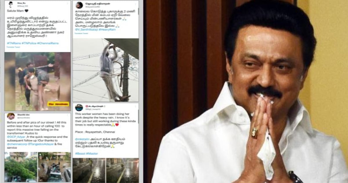 Chief Minister MK Stalin thanked relief workers