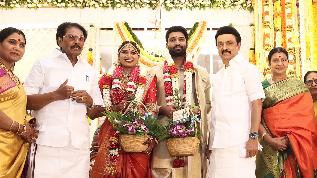 Chief Minister MK Stalin at the KKSSR Ramachandran Wedding Ceremony