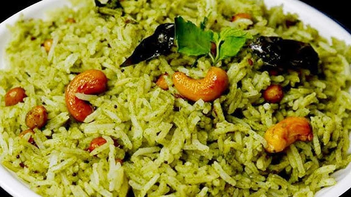 Refreshing Mint Rice, Mint Dosa!