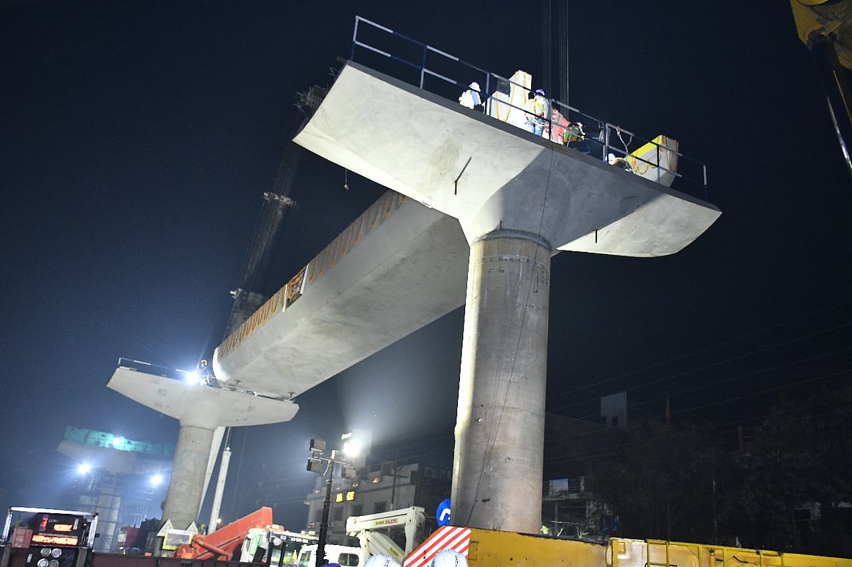UPMRC initiates work on U-girder construction on the Baradevi-Naubasta ...