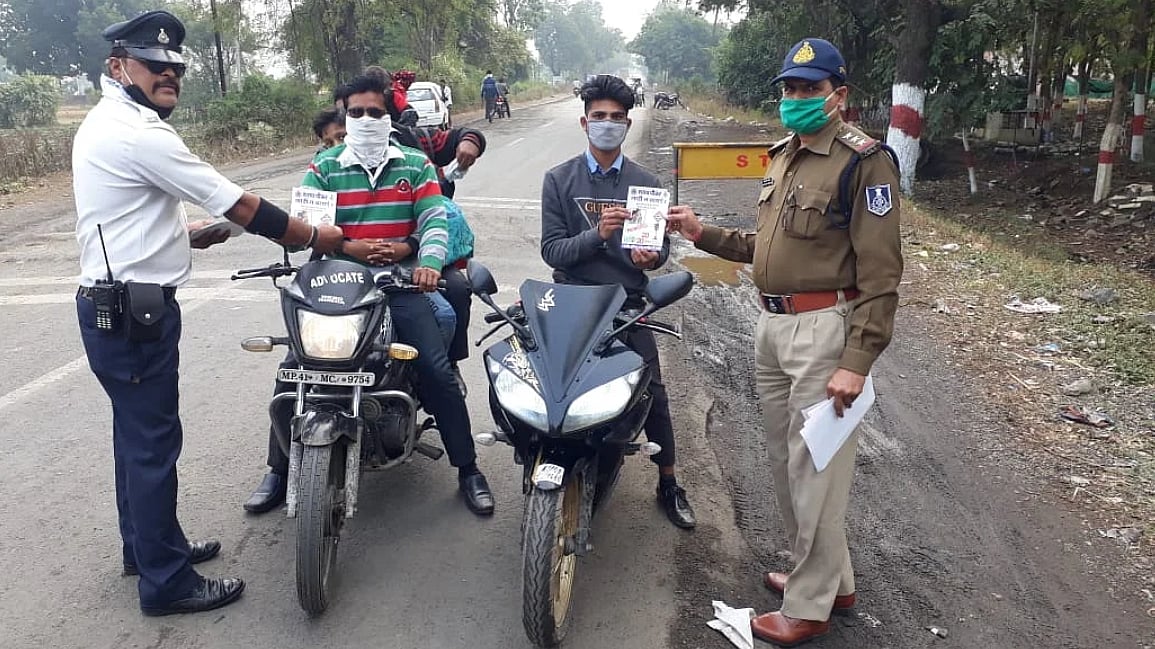 Indore traffic police launches a road safety awareness drive in rural ...