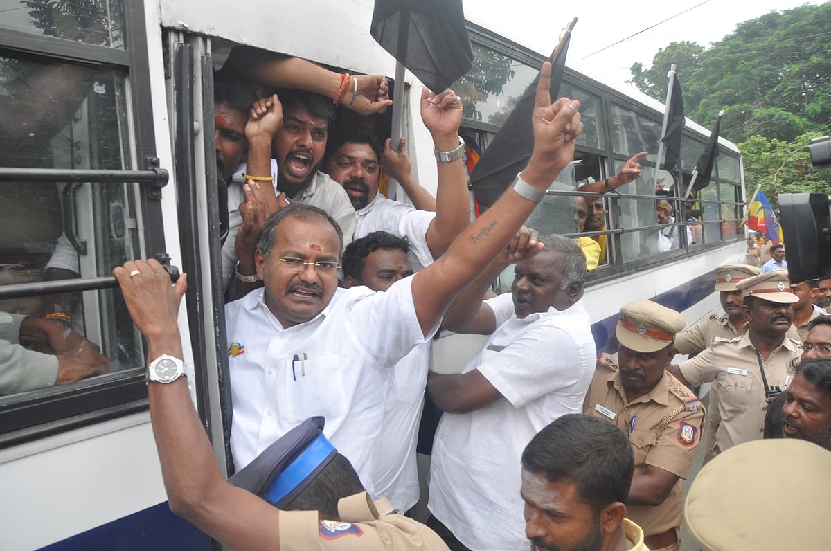 PMK Protest against CM Stalin