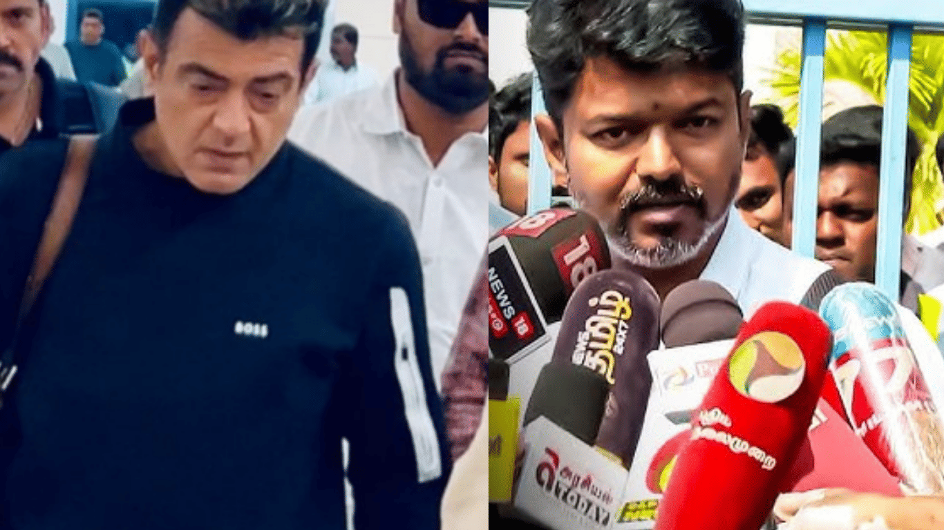 actors ajith and tvk party leader vijay gave press meet after a decade