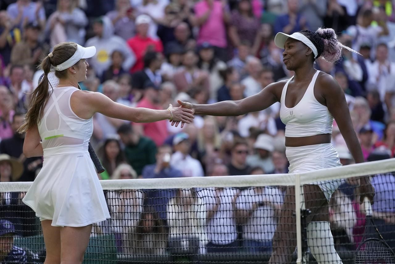 Venus Williams falls early in her first match at her 24th Wimbledon and ...