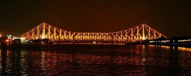 Kolkata's Howrah Bridge comes alive with ‘alpana' art ahead of Durga Puja