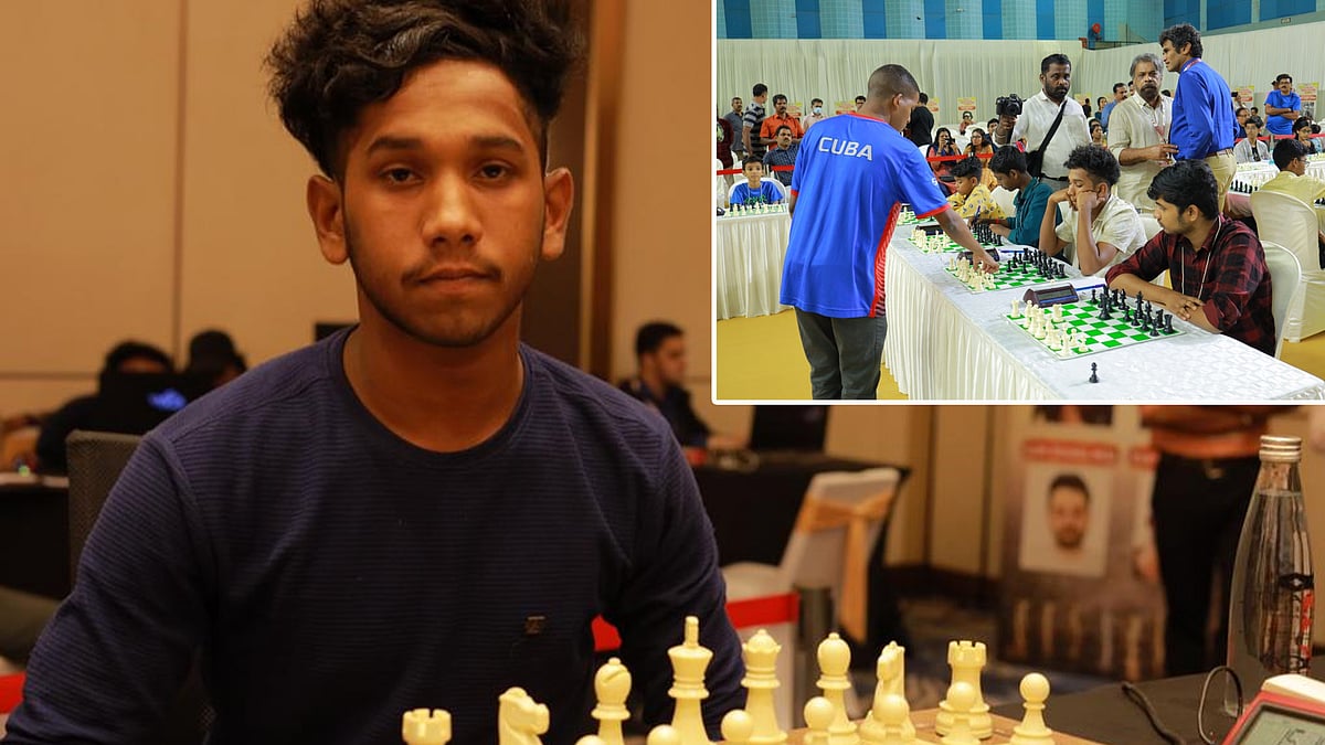 ക്യൂബൻ ഗ്രാൻഡ് മാസ്റ്ററെ സമനിലയിൽ തളച്ച് വയനാട് താരം അഭിനവ് che chess ...