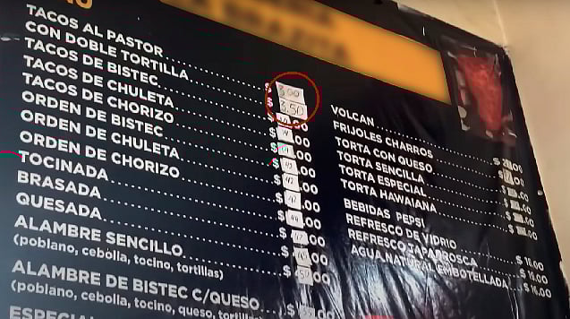 Tacos de 2 pesos, "moreliano que se respeta, ya los conoce"