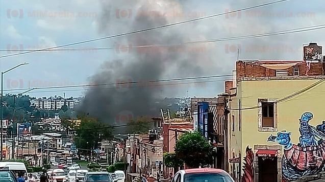 Reportan incendio en Morelia; humo se ve desde distintos puntos