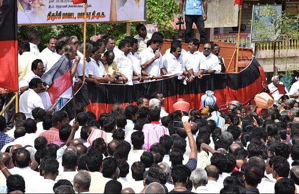 DMK protests, AIADMK seeks rain Gods’ blessings