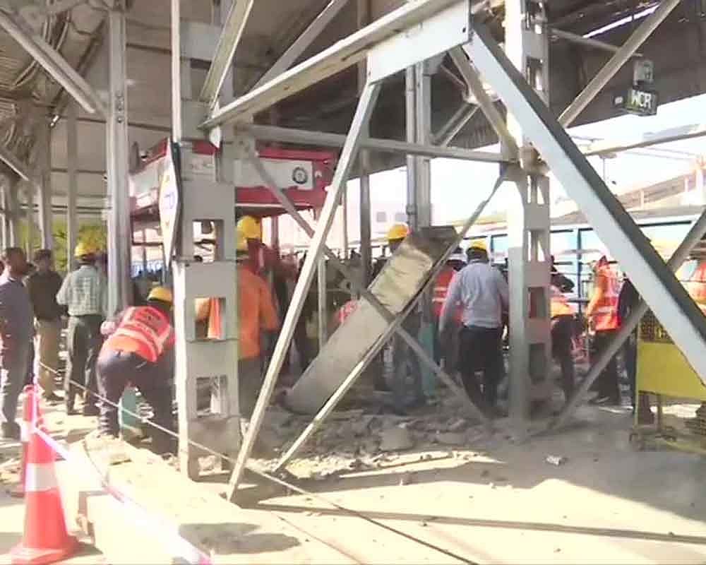 Part of ramp connecting FOB at Bhopal station collapses; 8 injured