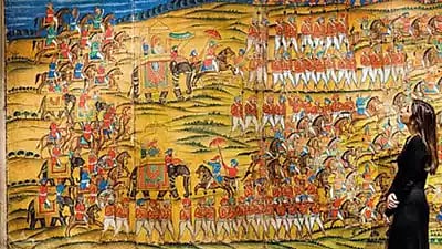 Painting showing Tipu Sultan's victory over British in Battle of ...