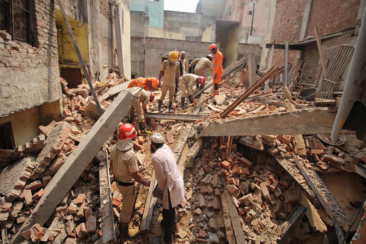 Building collapses in Delhi's Azad Market, two rescued, five injured