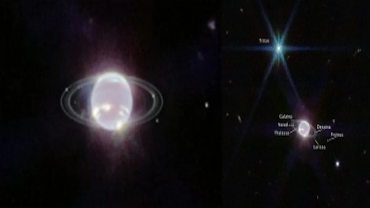 James Webb Space telescope captures striking view of Neptune's rings