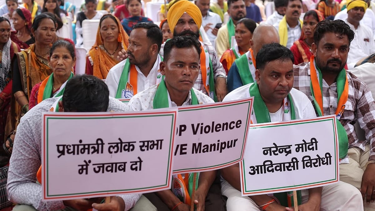 Adivasi Congress stages protest at Jantar-Mantar over Manipur violence