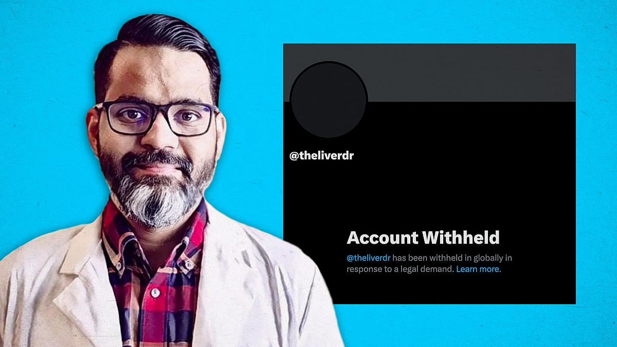 Social media platform twitter withheld the liver doc account globally