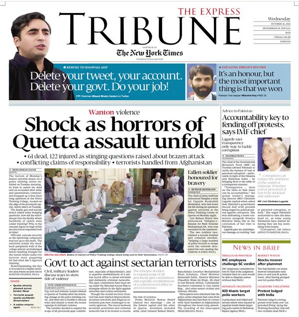 How Prominent Pakistani English Newspapers Covered Quetta