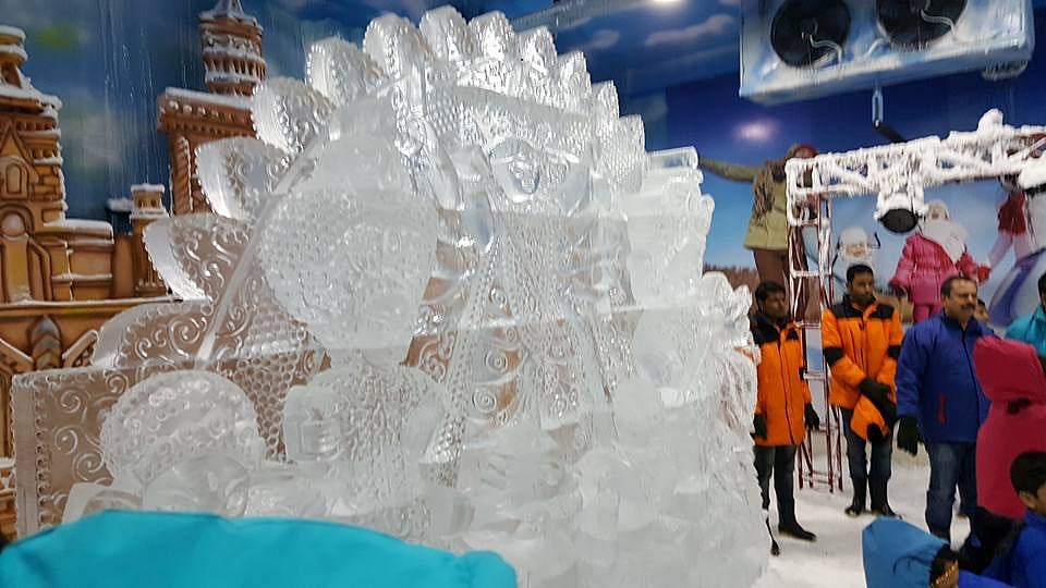 Ice ice Durga: Pay Rs 600 and get gyaan on global warming free of cost