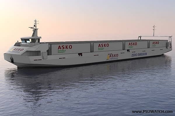 Plate cutting ceremony for 2 vessels to be built for Norway’s ASKO ...