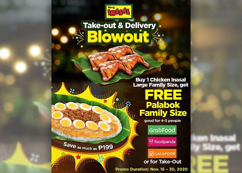 Mang Inasal to offer free family-size palabok for every family-size ...