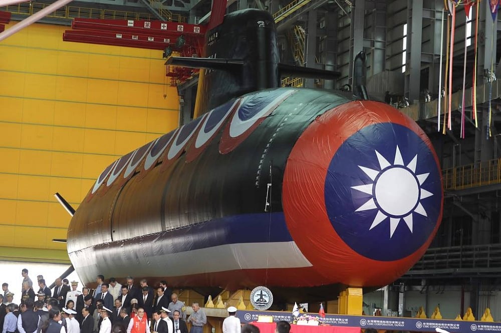 Taiwan launches the island's first domestically made submarine for testing