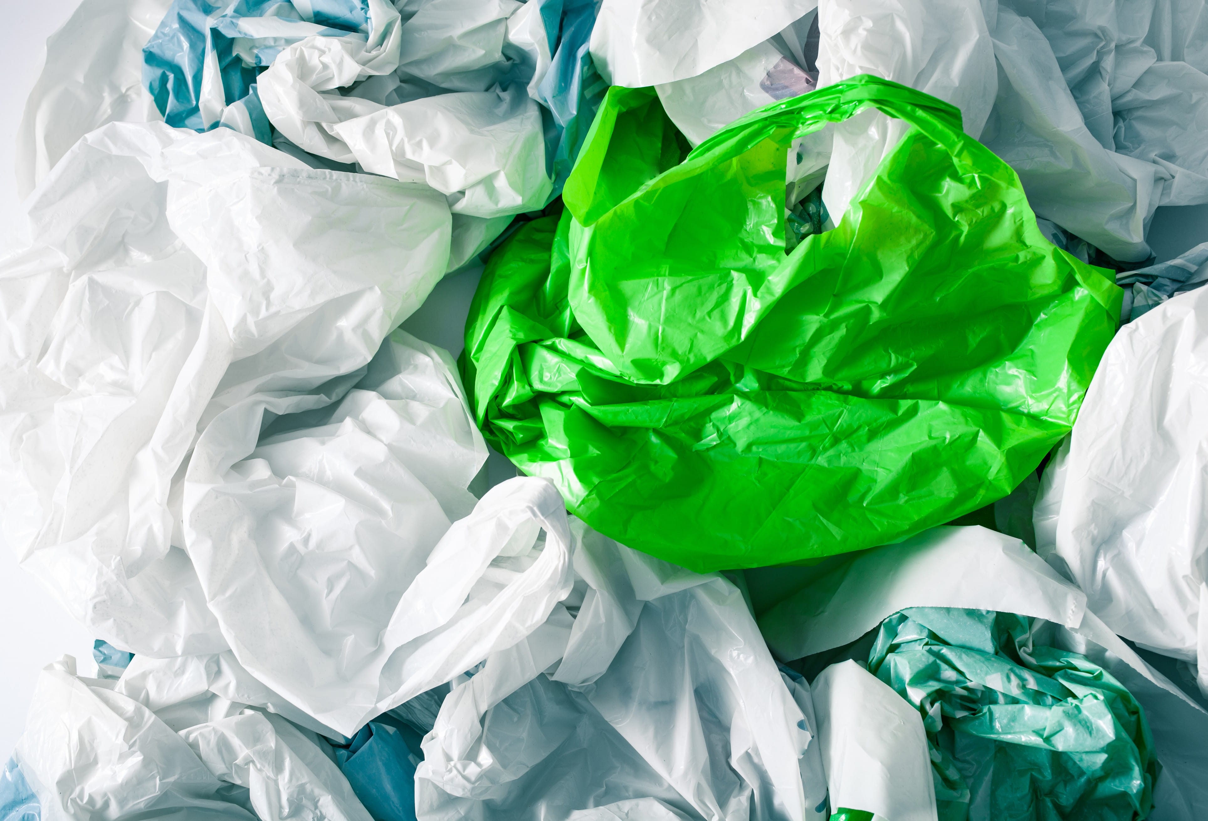 Plastic Grocery Bags Pile