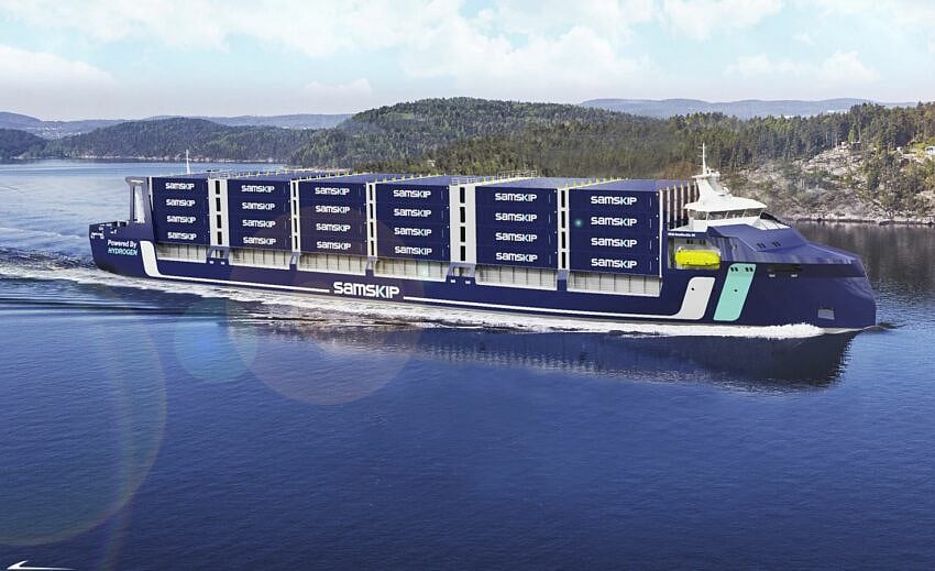 The World's First Zero-Emission Short Sea Container Vessel using Green ...