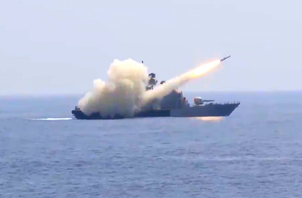 Video: Indian Navy Warship INS Prabal Fires Anti-Ship Missile, Hits And ...