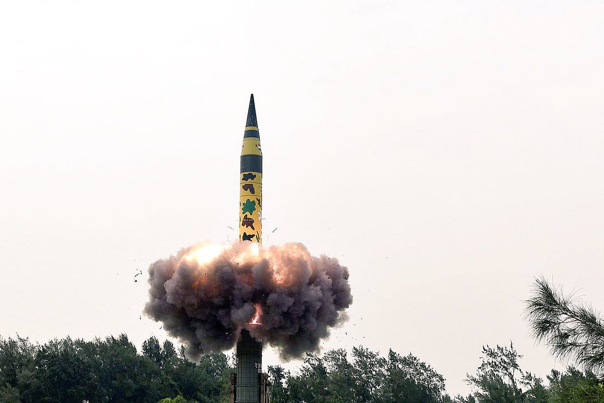 Agni-V Nuclear-Capable Ballistic Missile With 5,000 Km Range ...