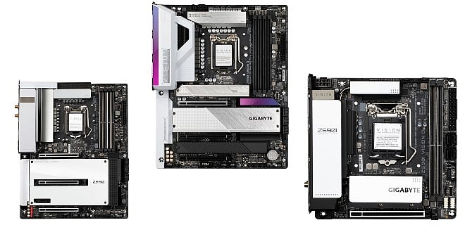 Gigabyte Introduces Z590 VISION Motherboards