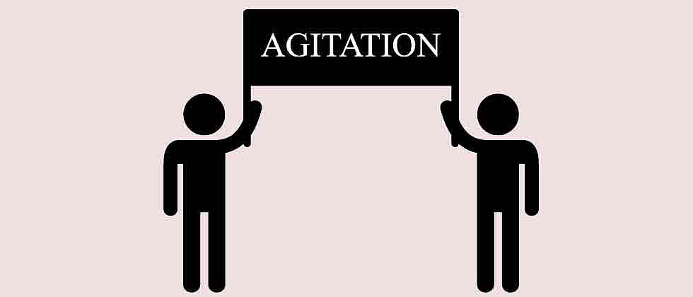 Agitation by PF staff for various demands