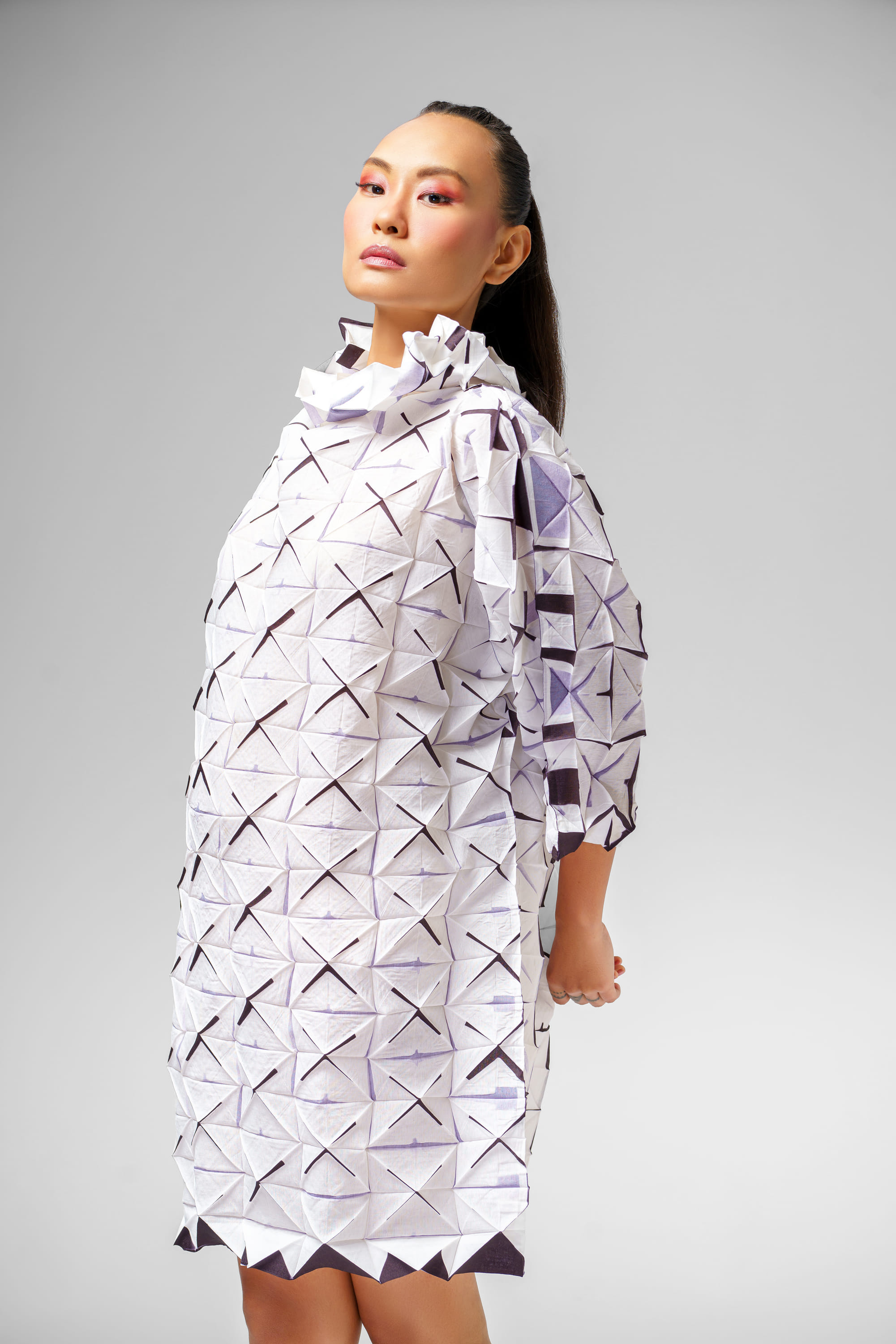 This exhibition in Mumbai showcases clothes designed by Issey Miyake ...