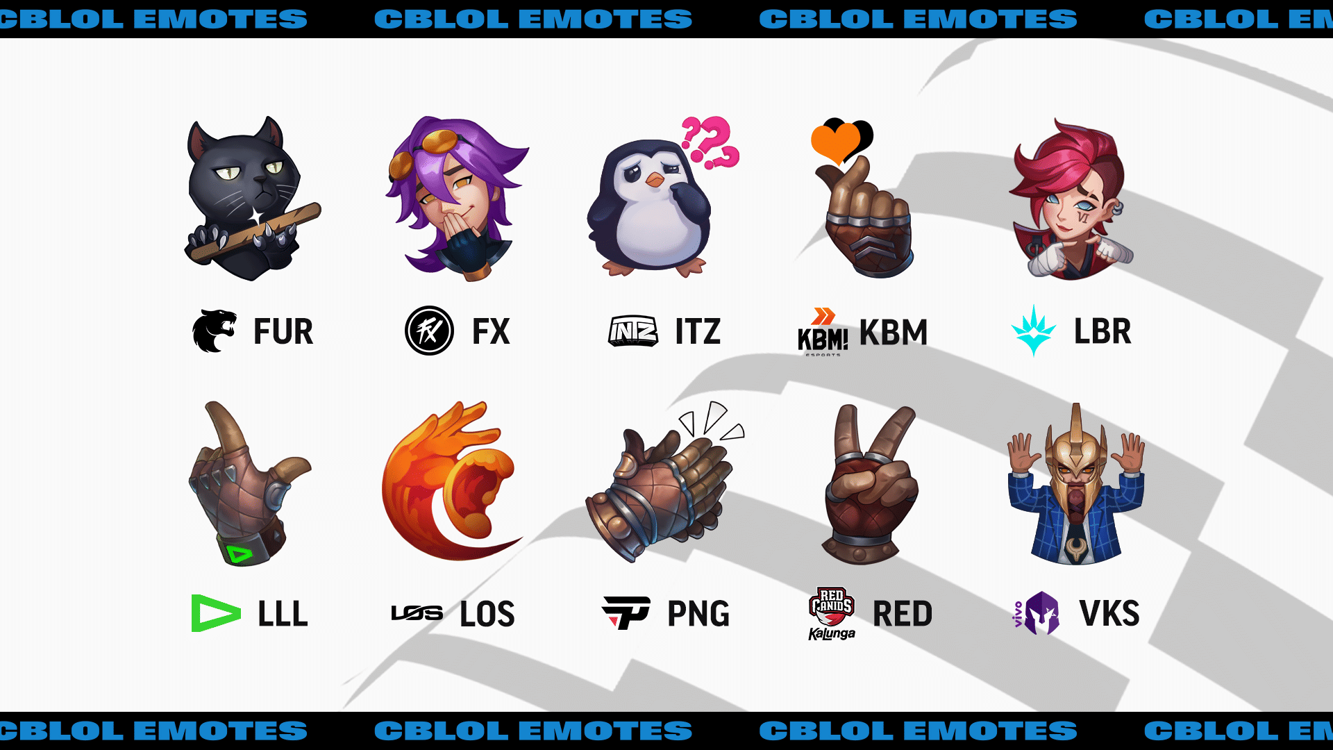 Conheça os emotes exclusivos das equipes do CBLOL