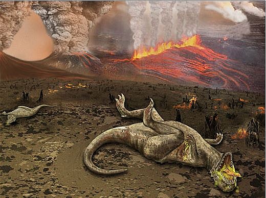 Volcanic eruptions in India and asteroids wiped out dinosaurs,says ...