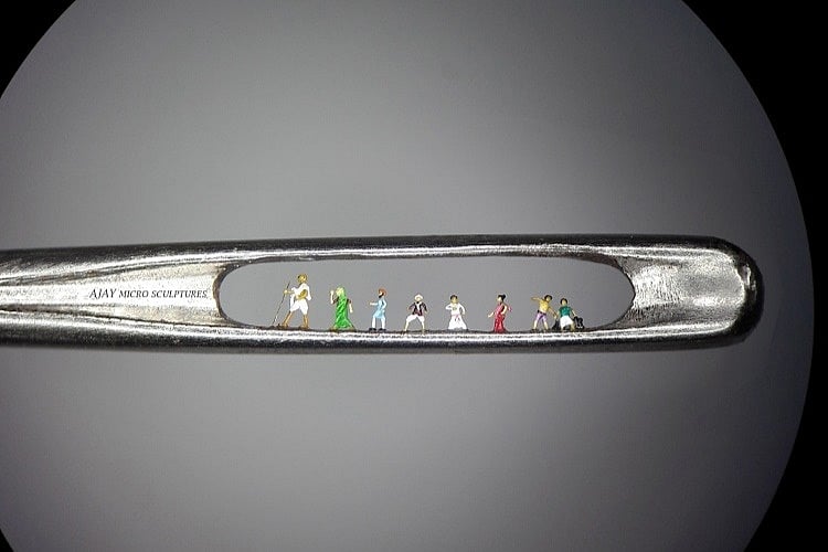 Meet Ajay, Telangana artist who carved Dandi March inside the eye of a ...