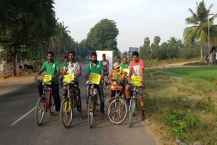 Activists take out cycle rally from Salem to Chennai for campaign to ...