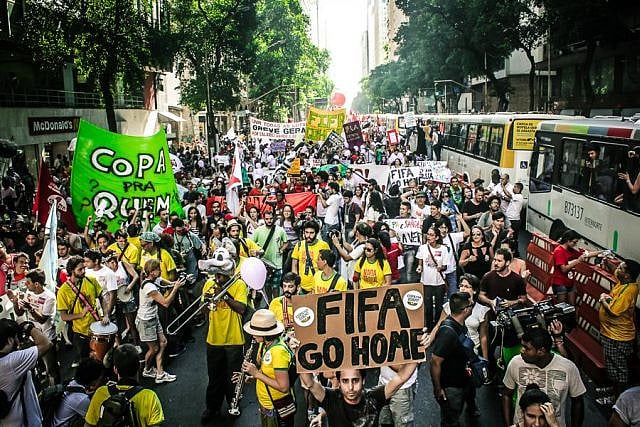 Amid the road of World Cup cheers, Brazilians still say "FIFA go home"