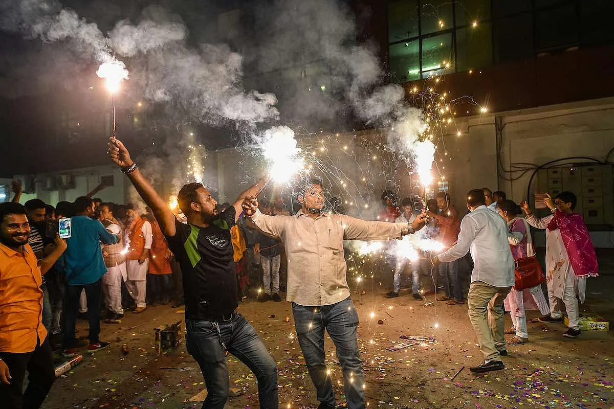 Bursting crackers only allowed for an hour in the morning & evening ... Bursting crackers only allowed for an hour in the morning & evening ...
