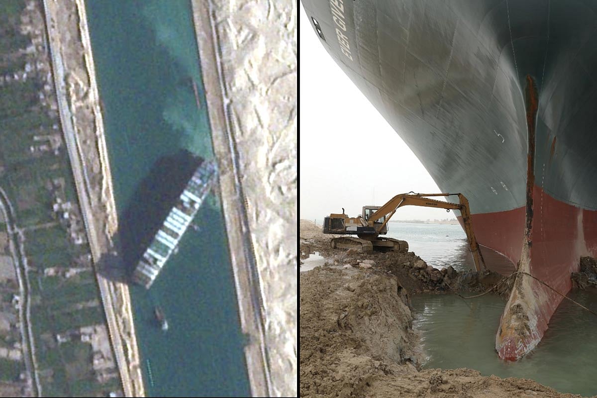 How a giant 400-meter long vessel got stuck in Suez Canal and caused a ...